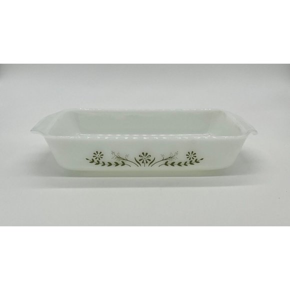 Fire King | Kitchen | Vintage Glasbake 427 White Milk Glass Rectangular ...